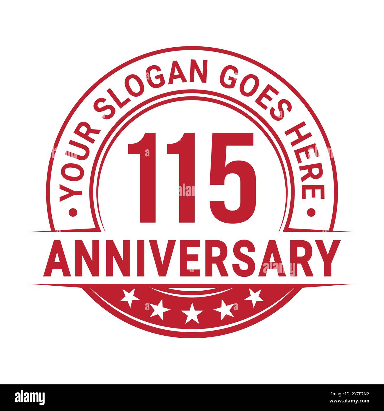 115 years anniversary logo design template. 115th anniversary ...