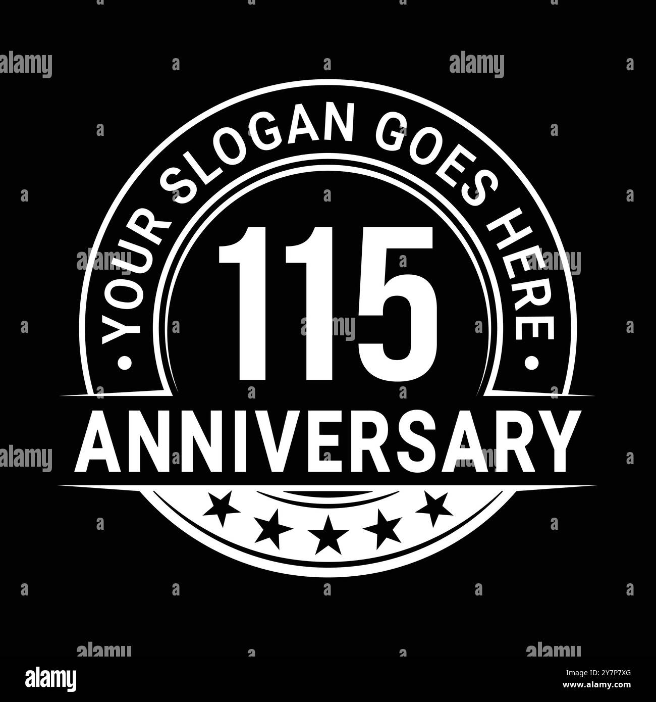 115 years anniversary logo design template. 115th anniversary ...