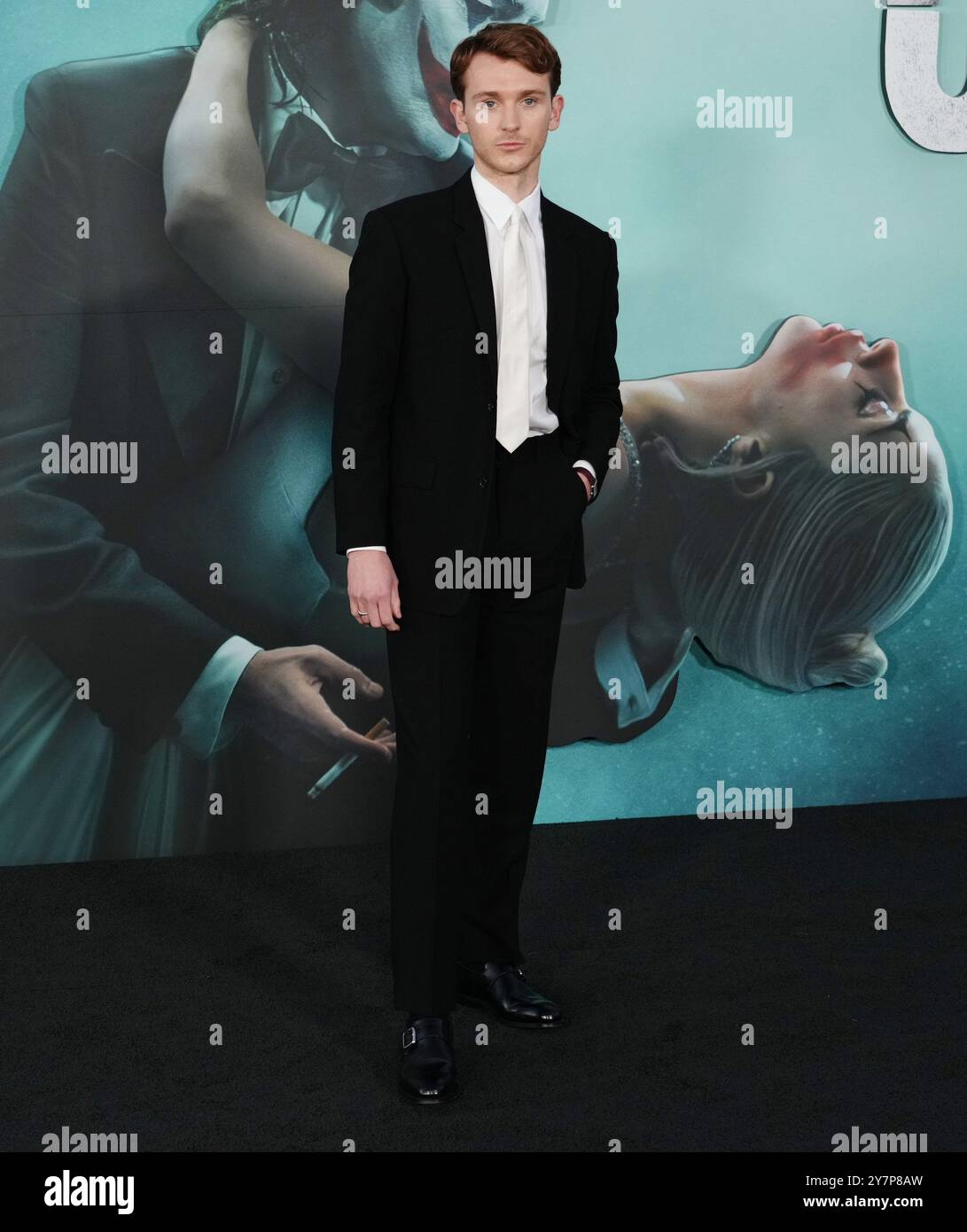 Harry Lawtey arrives at the Warner Bros. Pictures' JOKER: FOLIE À DEUX ...
