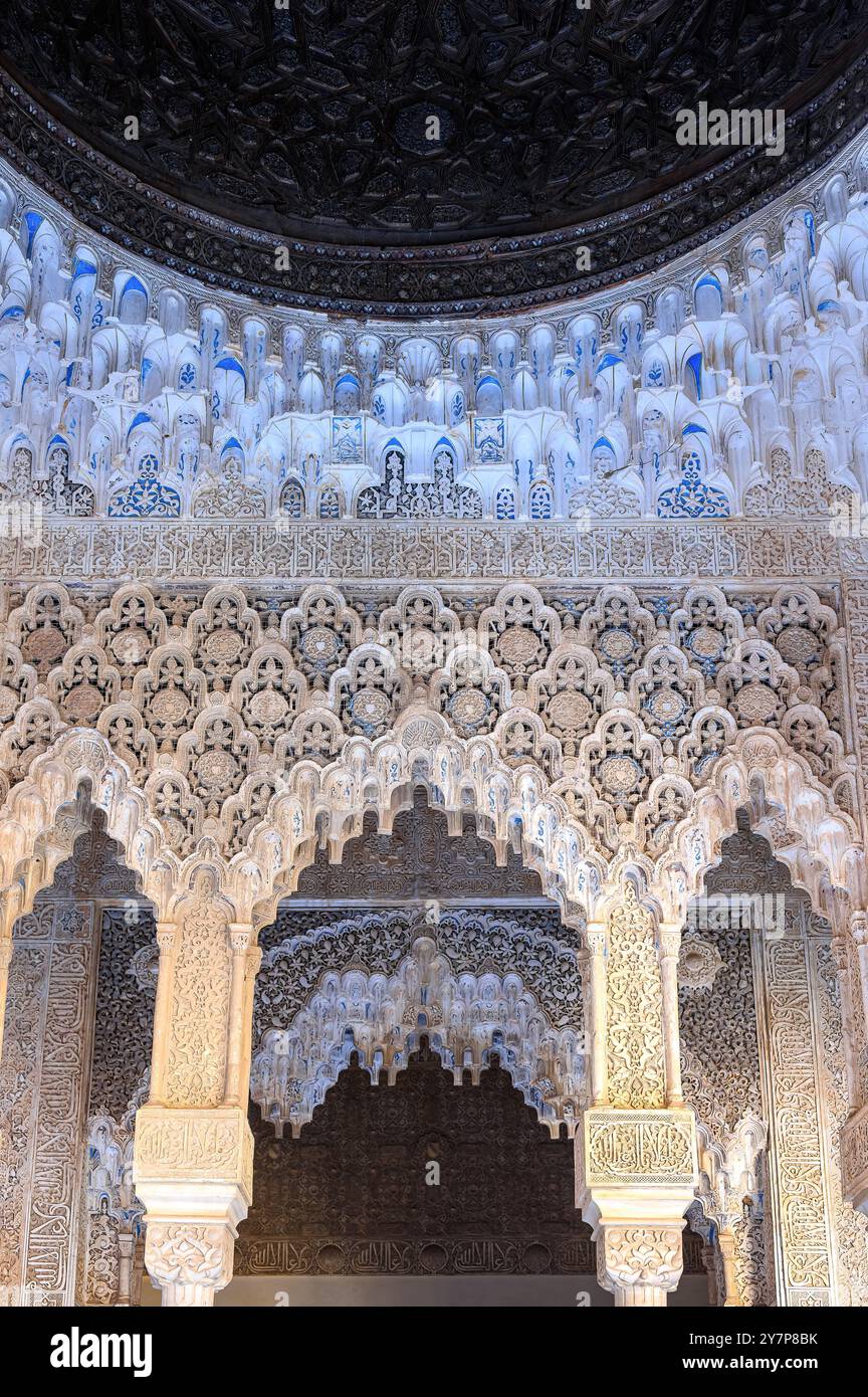 Islamic architecture in Alhambra palace, Spain Stock Photo - Alamy