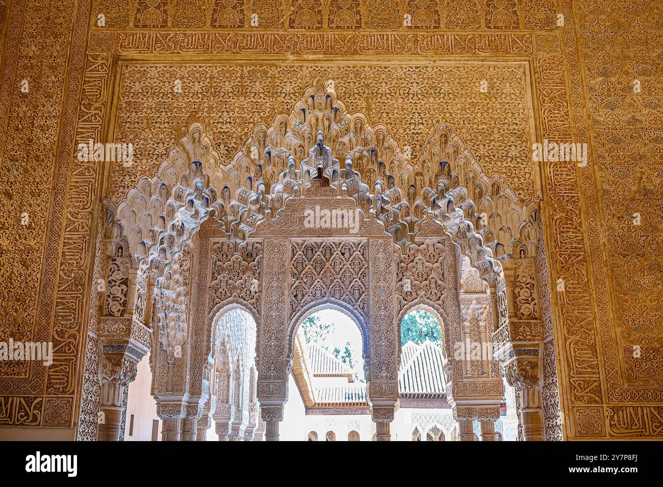 Islamic architecture in Alhambra palace, Spain Stock Photo - Alamy