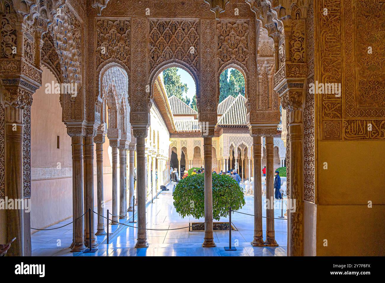 Islamic architecture in Alhambra palace, Spain Stock Photo - Alamy