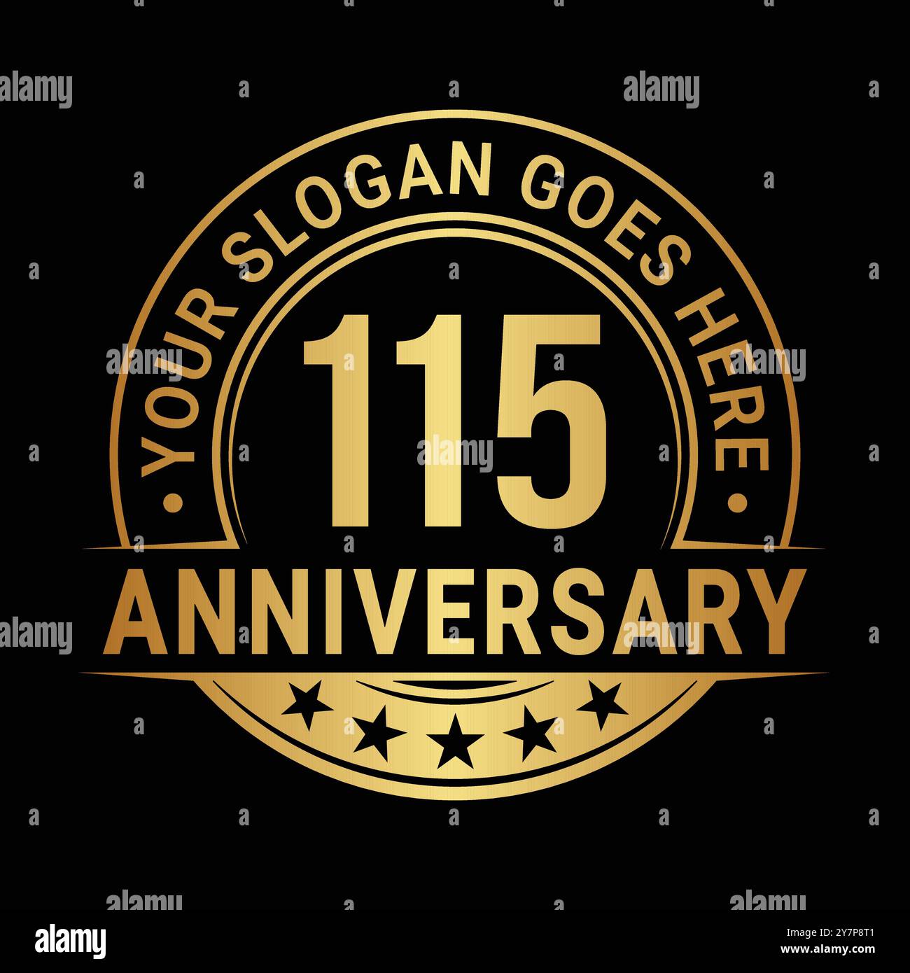 115 years anniversary logo design template. 115th anniversary ...