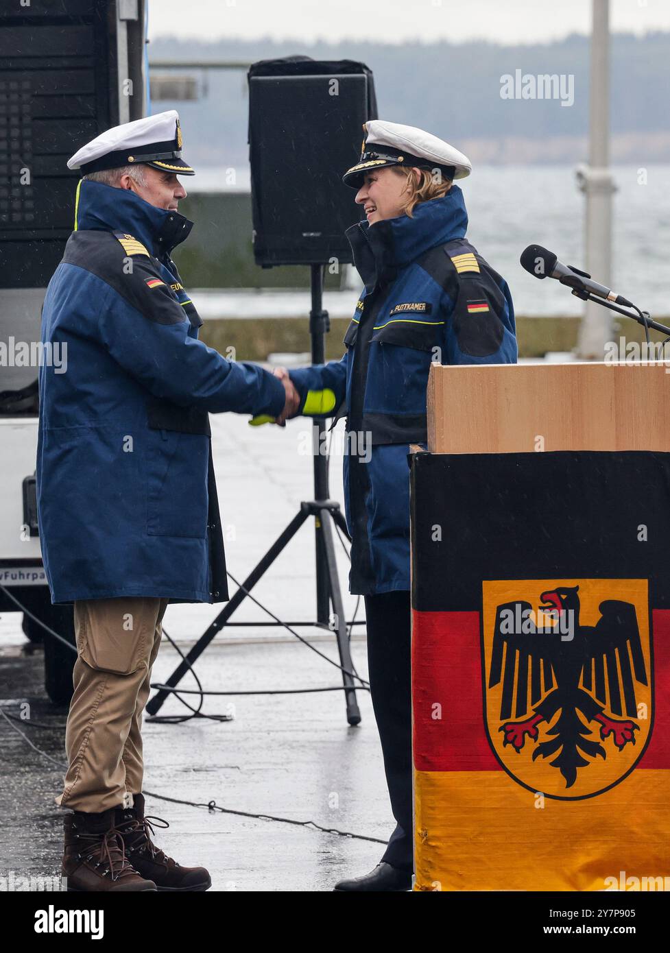 01 October 2024, Schleswig-Holstein, Eckernförde: Frigate Captain Inka ...