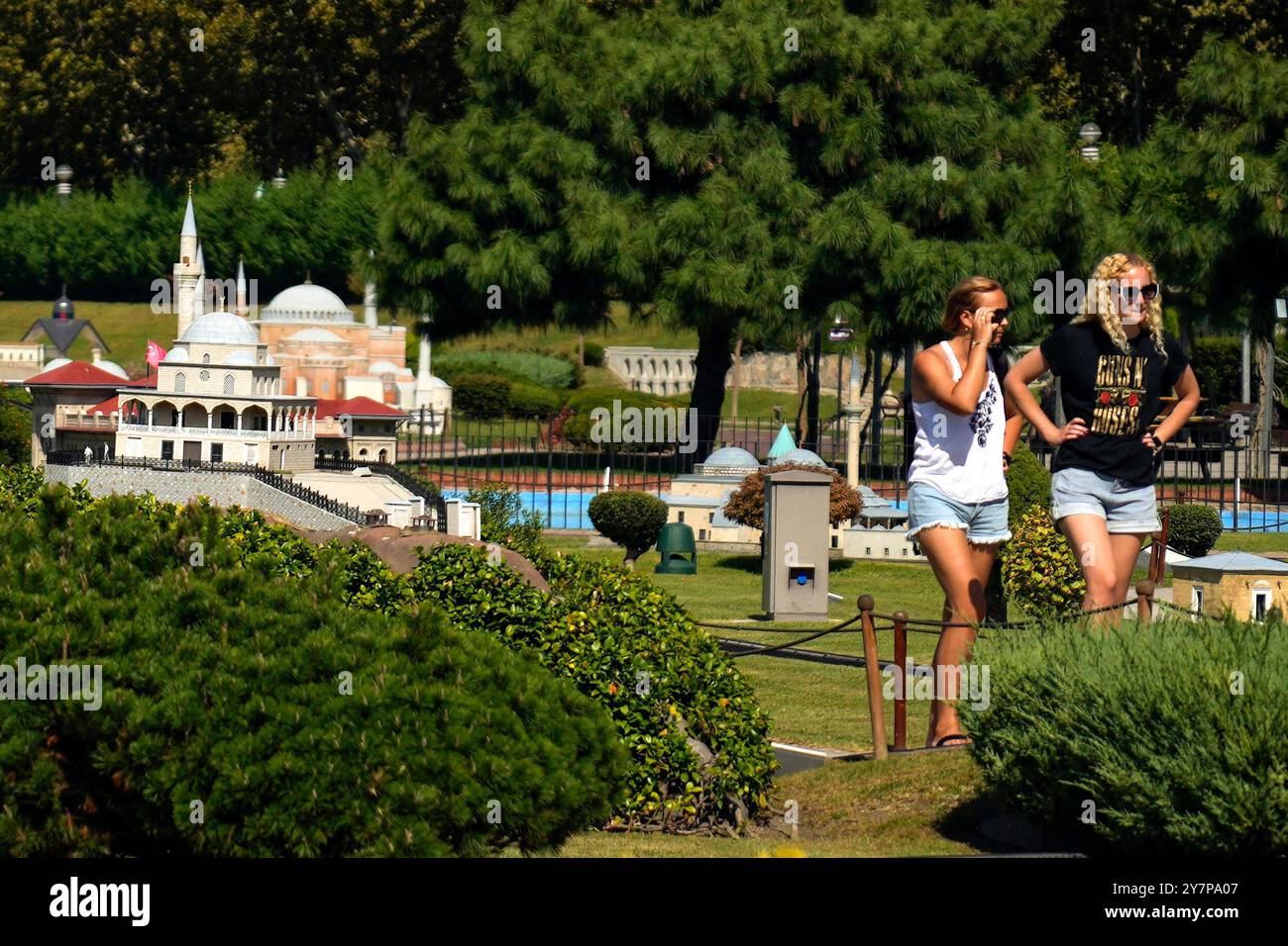 Tourists walk around miniature versions of Turkey's most famous ...