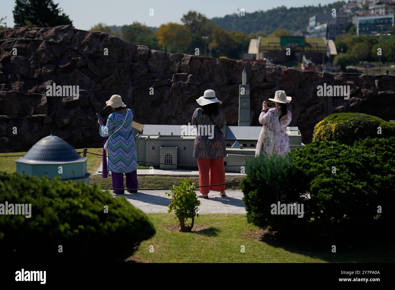 Tourists walk around miniature versions of Turkey's most famous ...