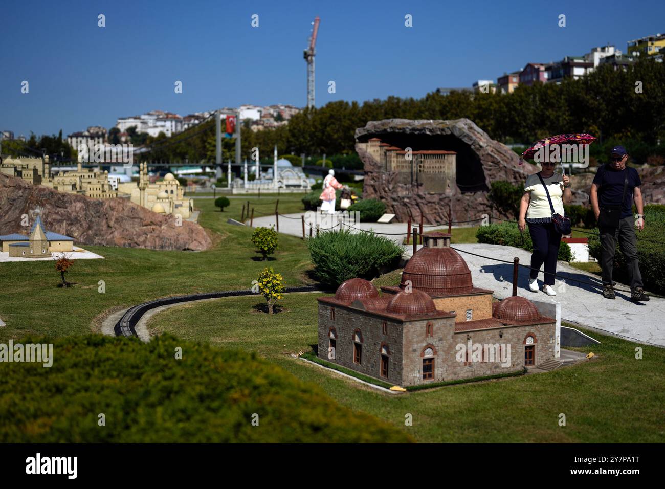 Tourists walk around miniature versions of Turkey's most famous ...