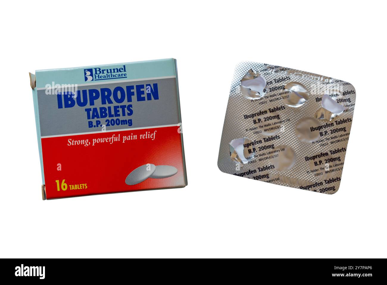 Box of Ibuprofen caplets 200mg from Brunel Healthcare strong powerful ...