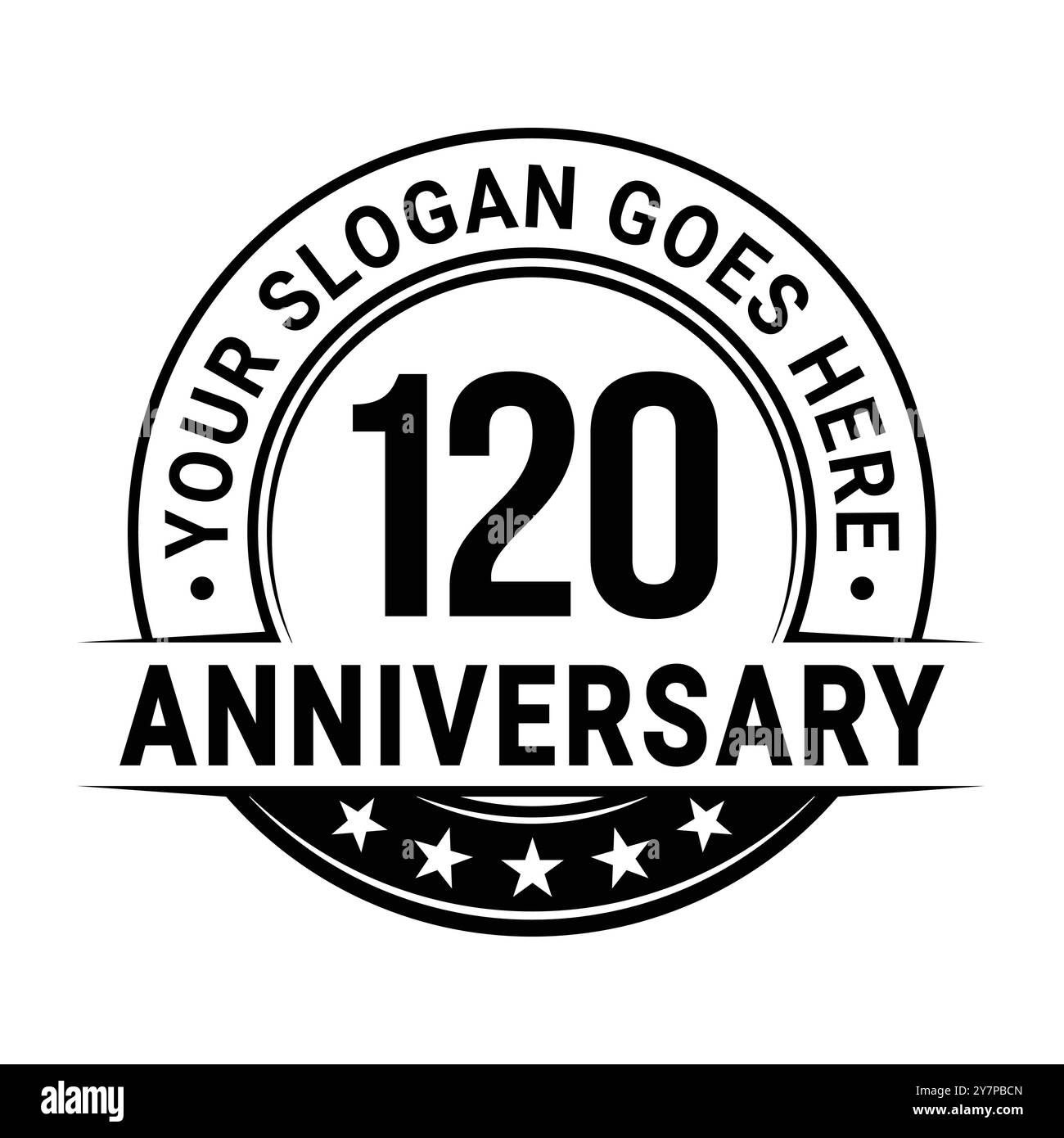 120 years anniversary logo design template. 120th anniversary celebrating logotype. Vector and ...