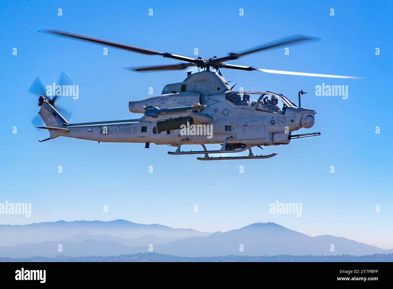A U.S. Marine Corps AH-1Z Viper assigned to Marine Light Attack ...