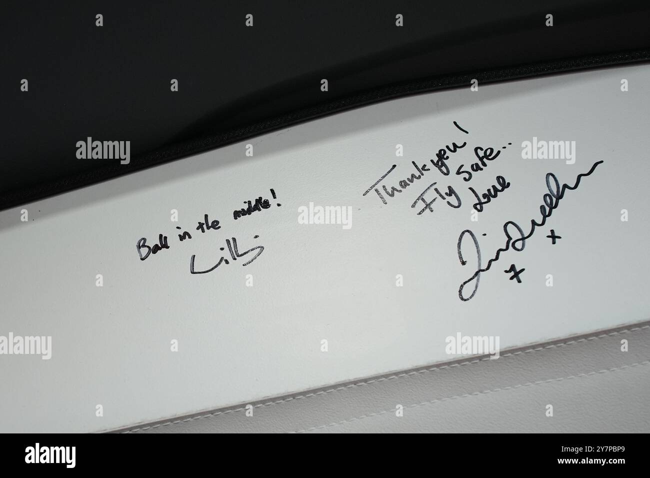 The signatures of the Prince of Wales (left) and David Beckham on one ...