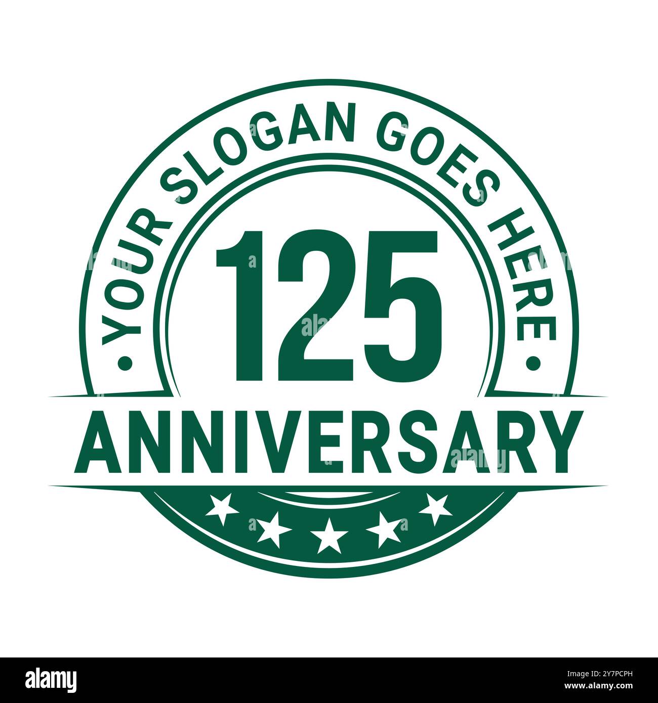 125 years anniversary logo design template. 125th anniversary ...
