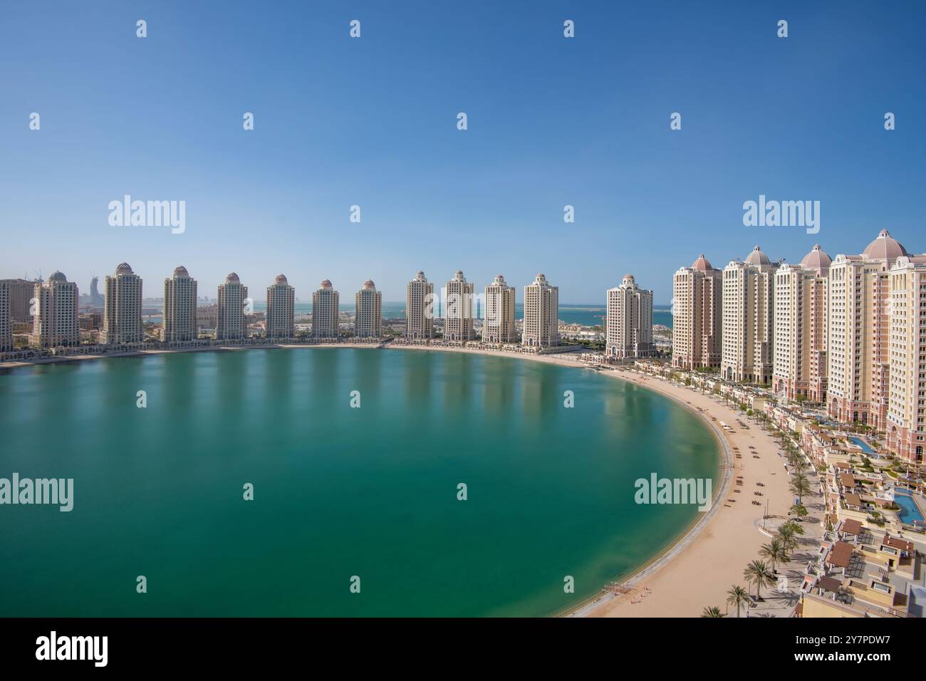 Viva Bahriya Residential buildings in the Pearl Qatar, an artificial ...