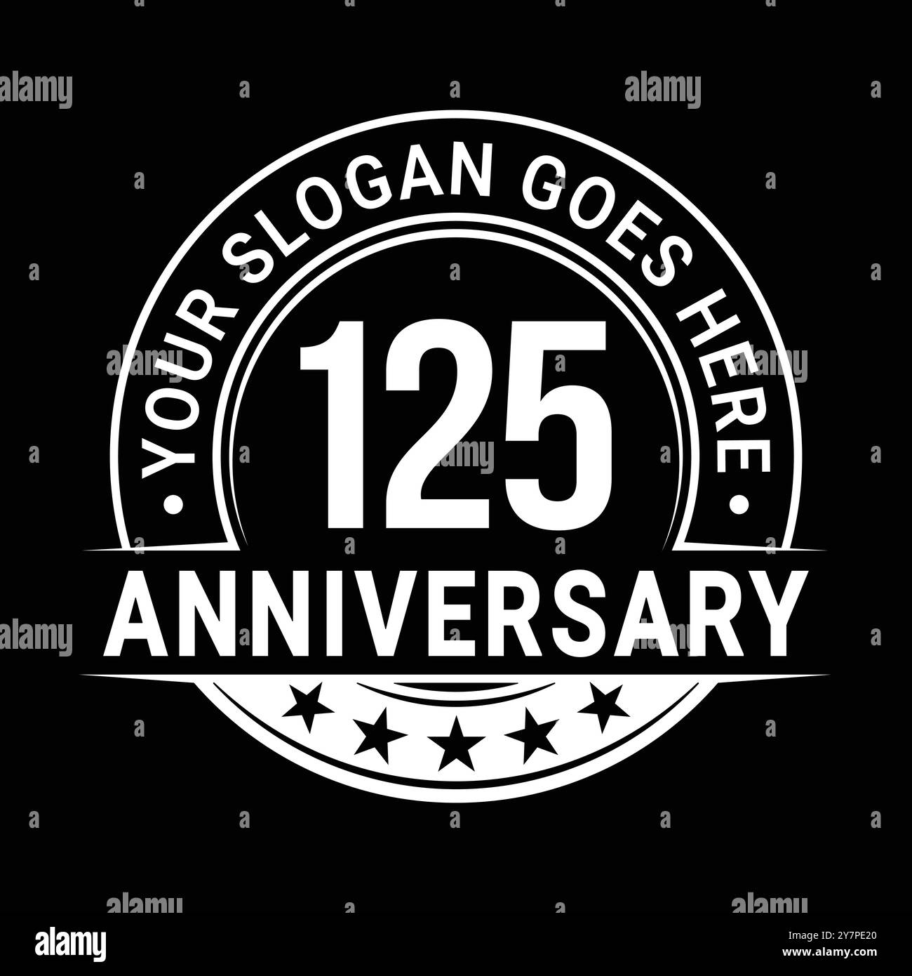 125 years anniversary logo design template. 125th anniversary ...