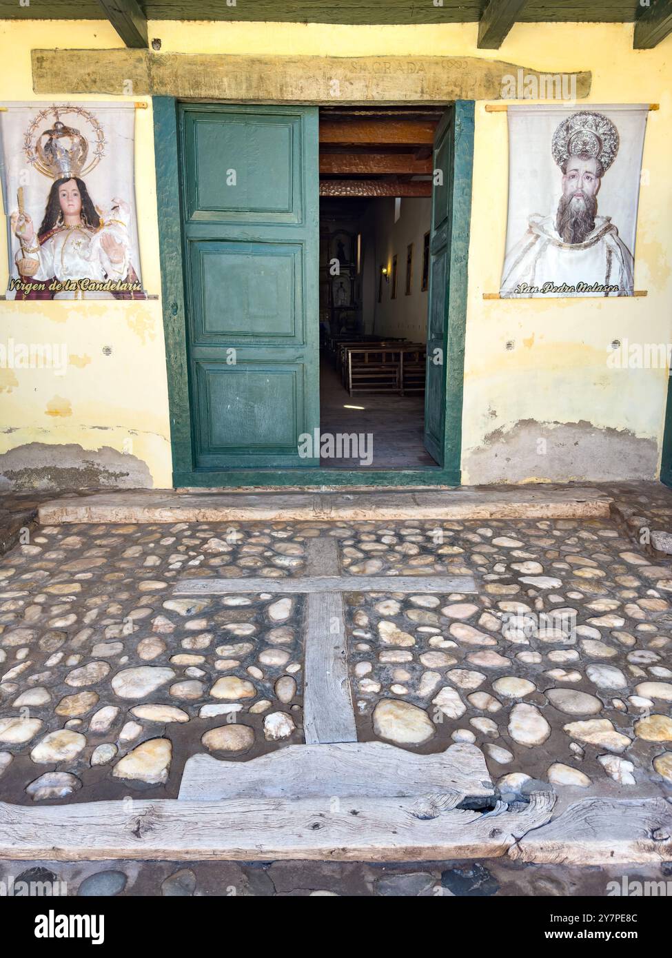 The main portal of the 17th Century Spanish colonial Church of San ...