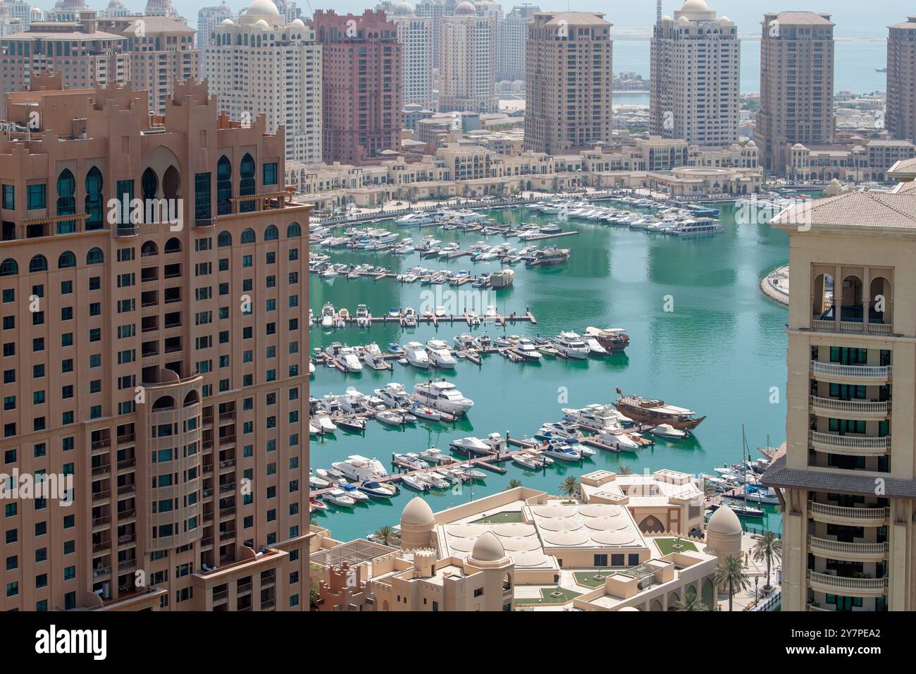 The Qanat Quartier on the Pearl in Doha, Qatar Stock Photo - Alamy