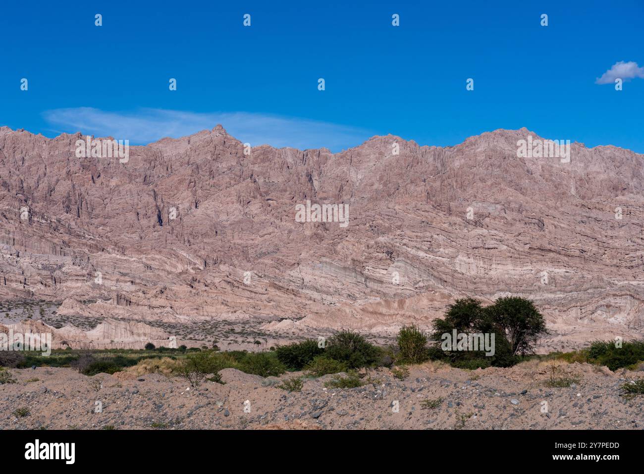 The eroded landscape of the Calchaqui Valley in Salta Province ...