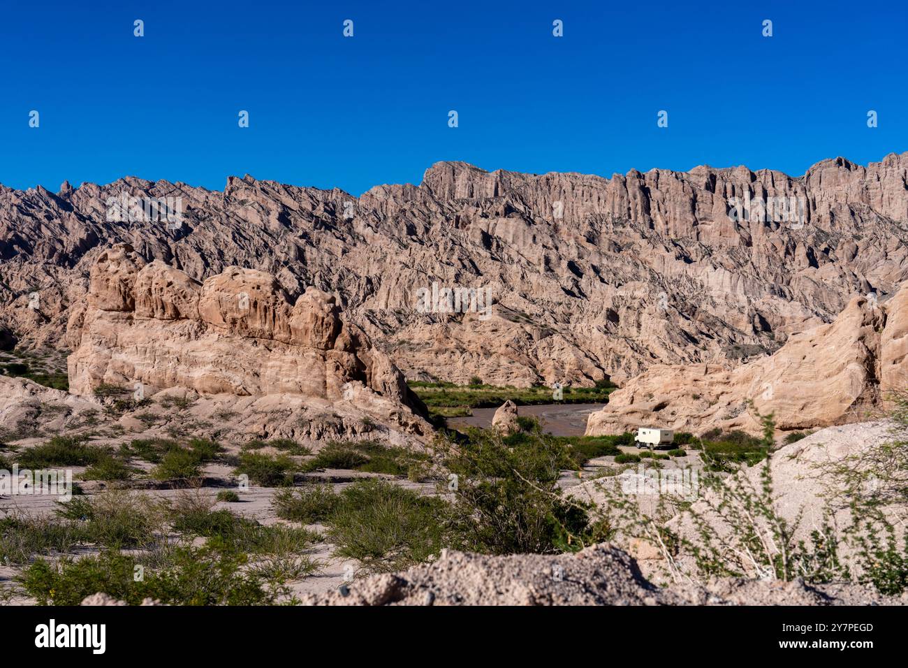 The fantastic eroded landscape of the Angastaco Natural Monument in the ...