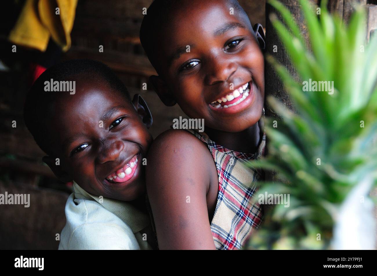 Happy Kids in Kampala Uganda Stock Photo - Alamy