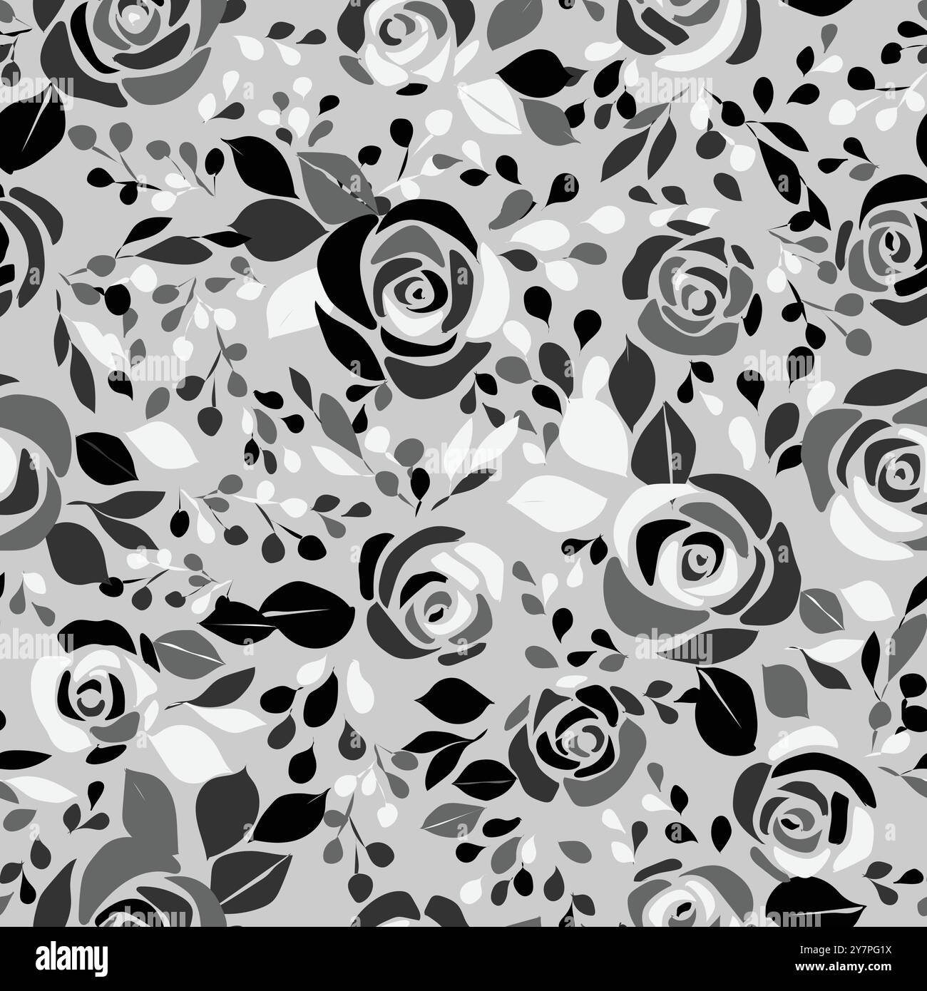 Black Vintage Rose Pattern Silikonperlen Vintage Rose Schwarz