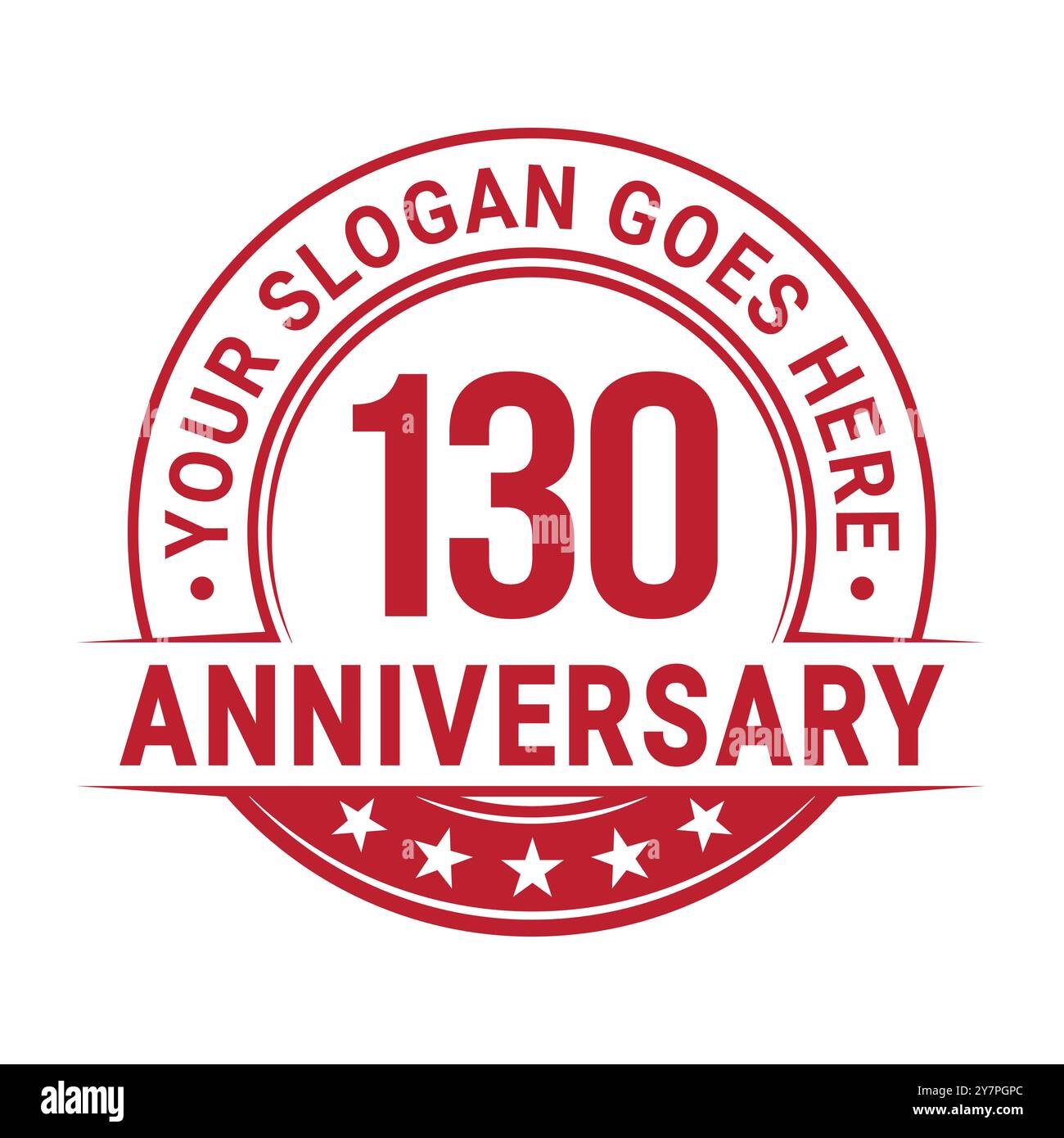 130 years anniversary logo design template. 130th anniversary ...
