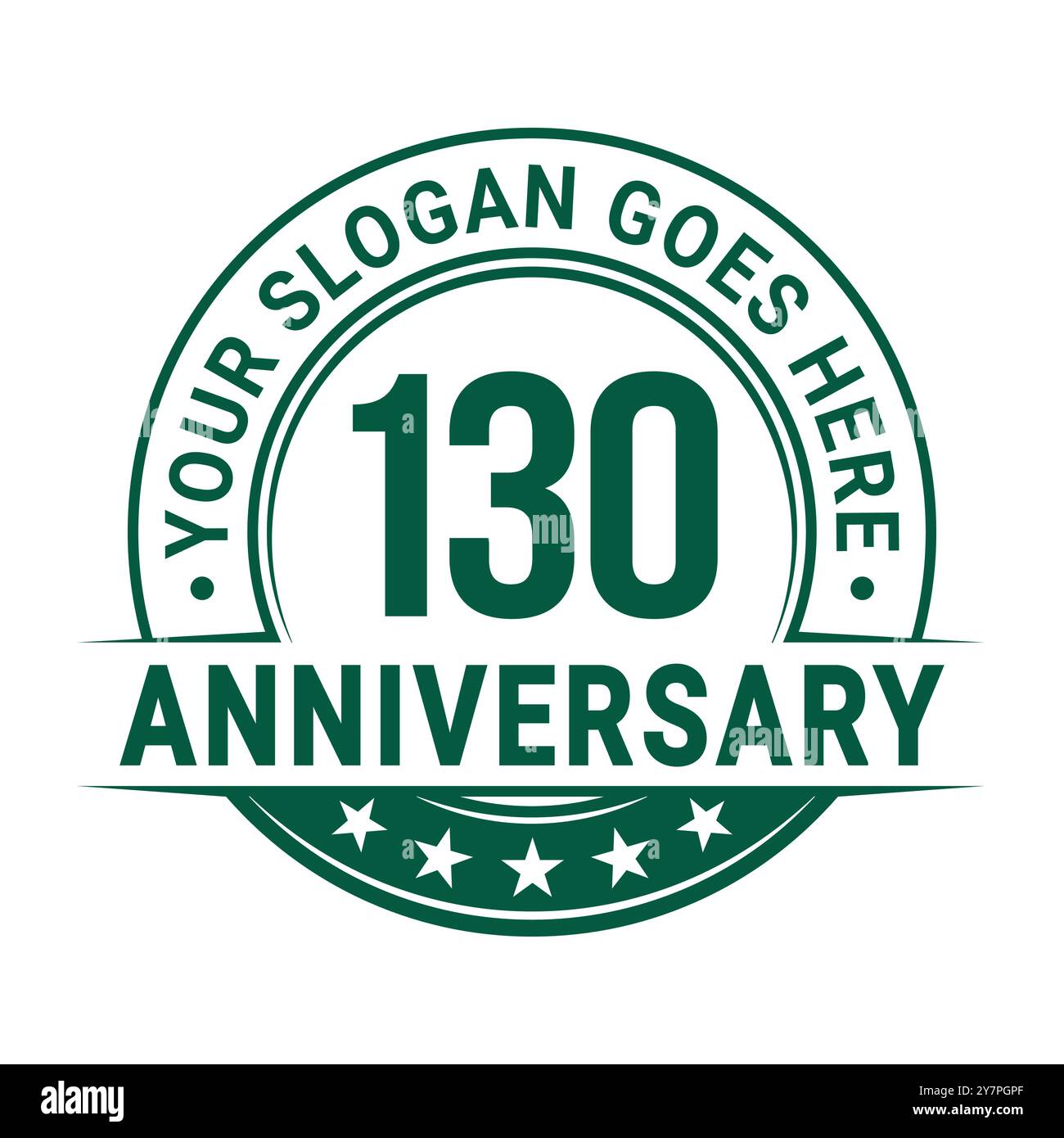130 years anniversary logo design template. 130th anniversary ...
