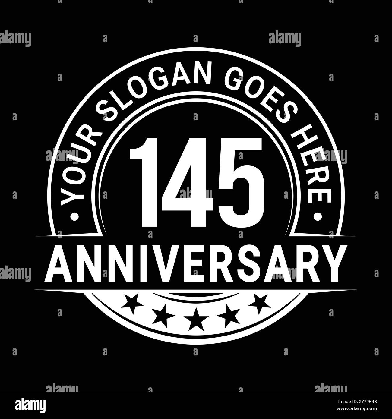 145 years anniversary logo design template. 145th anniversary ...
