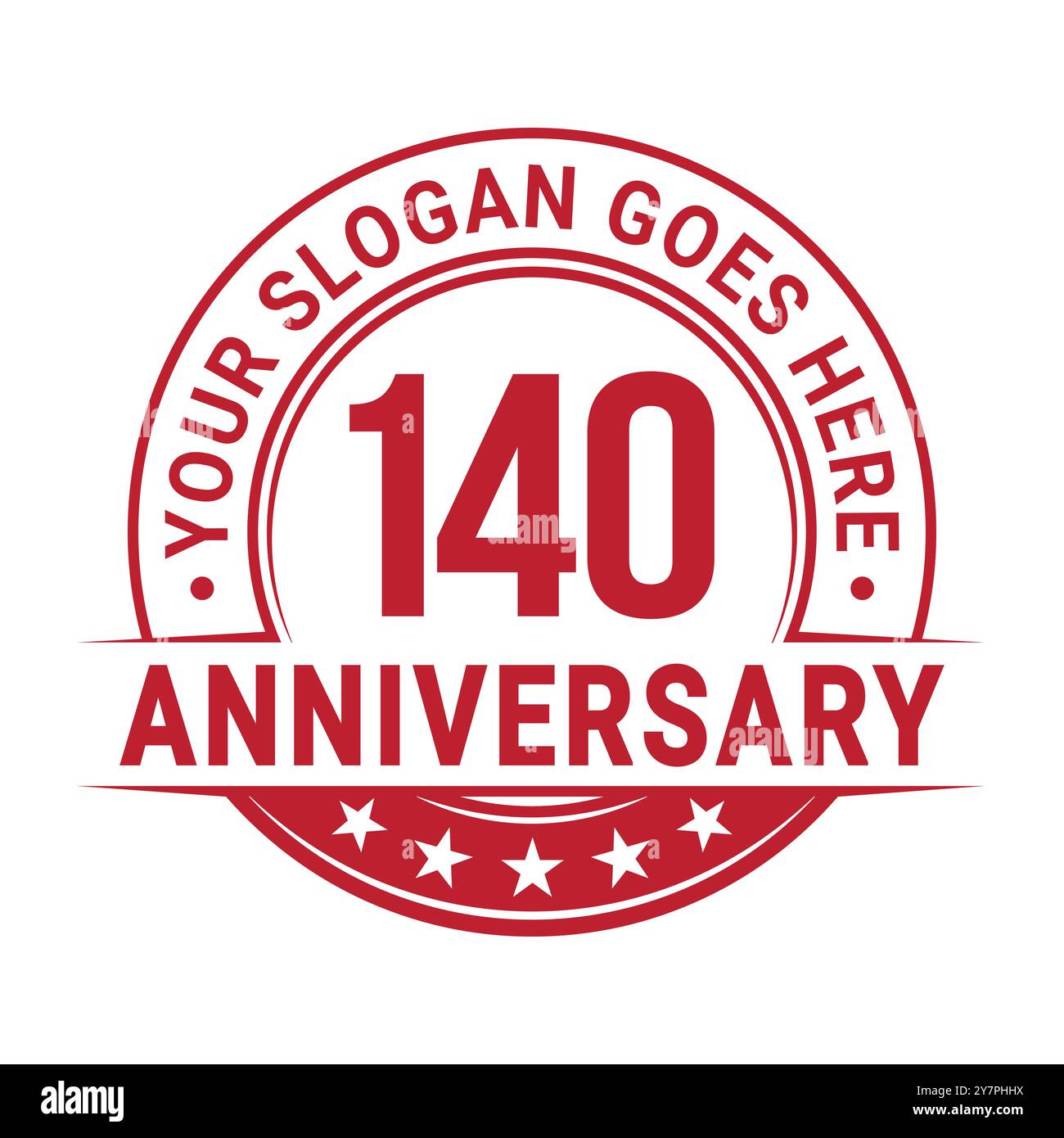140 years anniversary logo design template. 140th anniversary ...