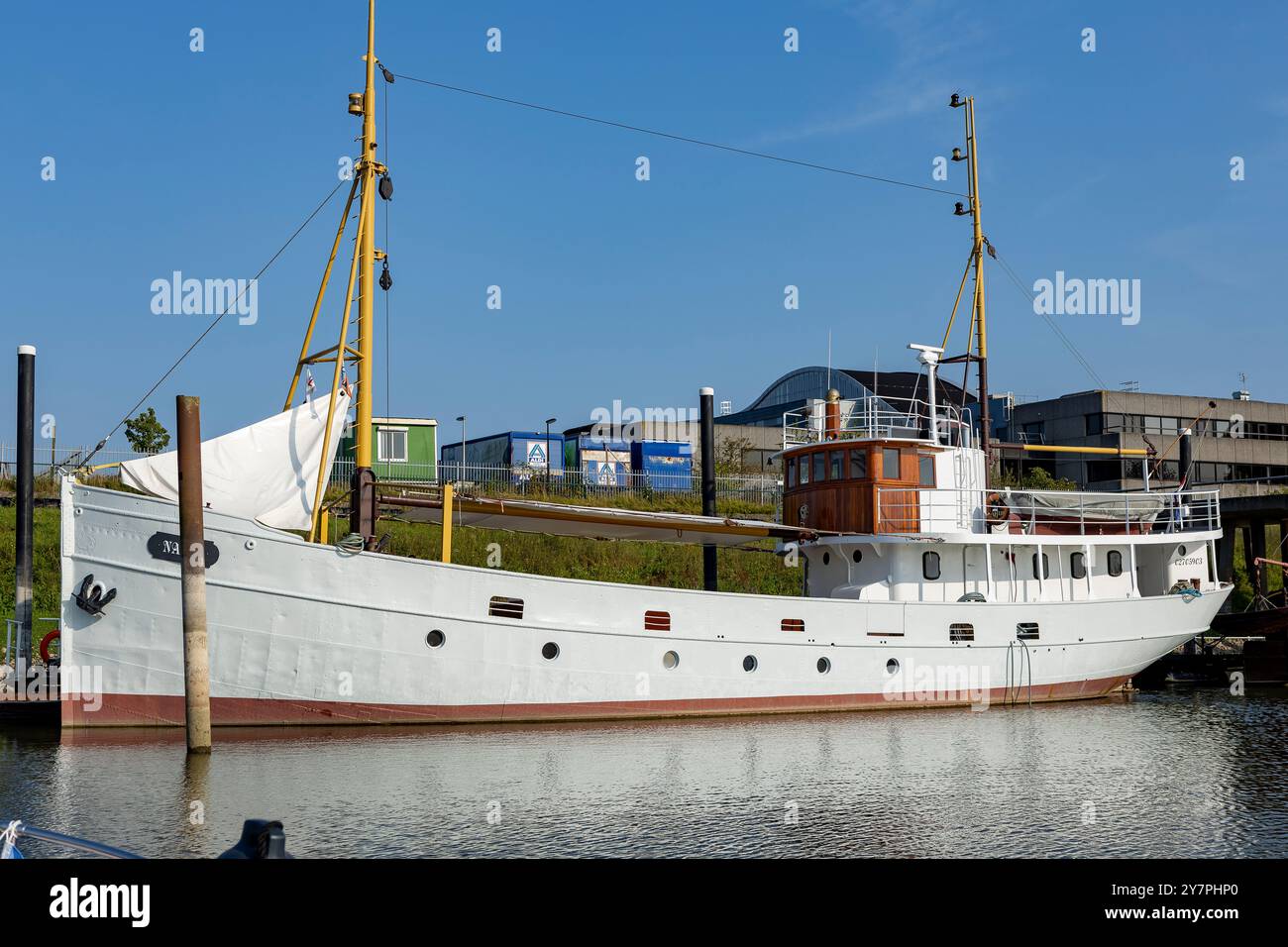 White large sailing logger converted into a coaster ship among other ...