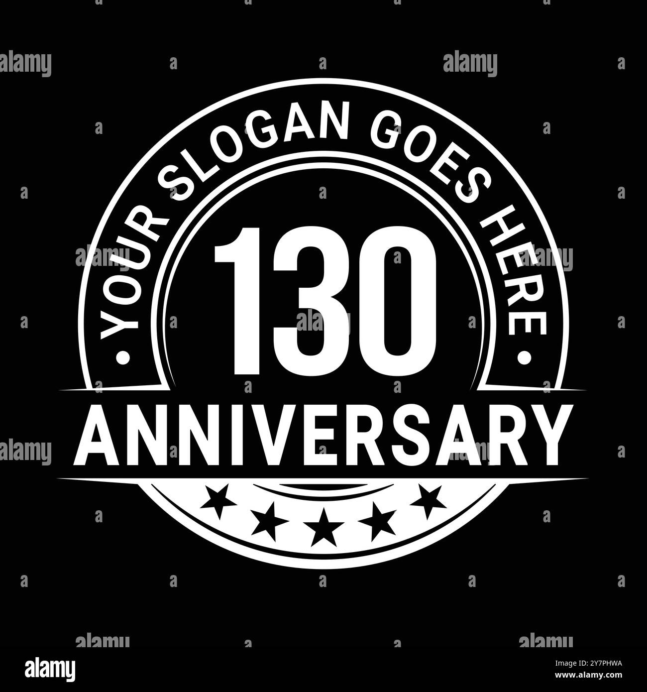 130 years anniversary logo design template. 130th anniversary ...
