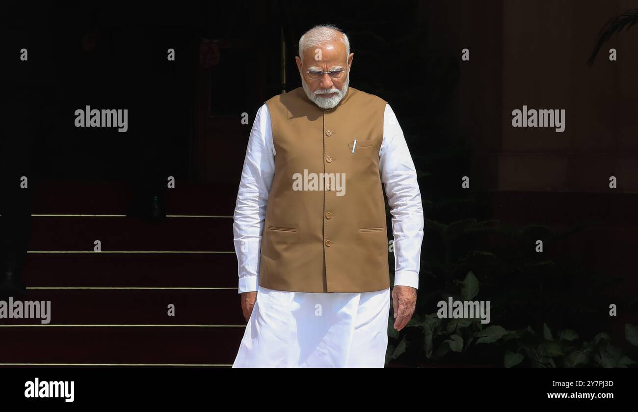 New Delhi, India. 01st Oct, 2024. Indian Prime Minister Narendra Modi ...