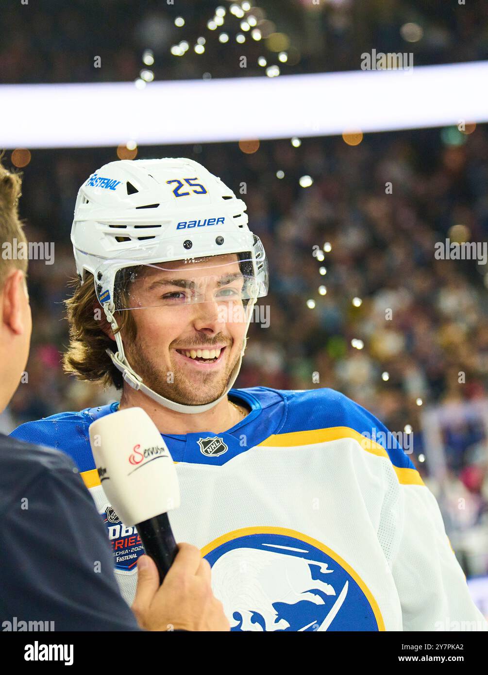 Owen Power, Buffalo Sabres 25 Servus TV interview gets wet by Jason ...