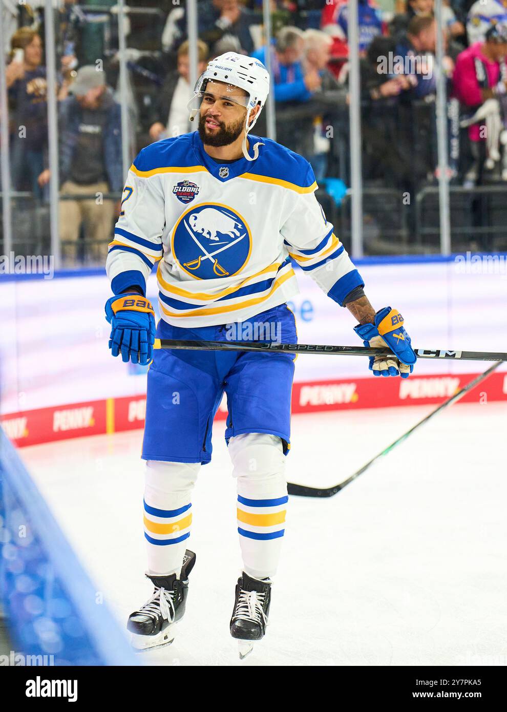 Jordan Greenway, Buffalo Sabres 12 in the friendly match of the Global ...