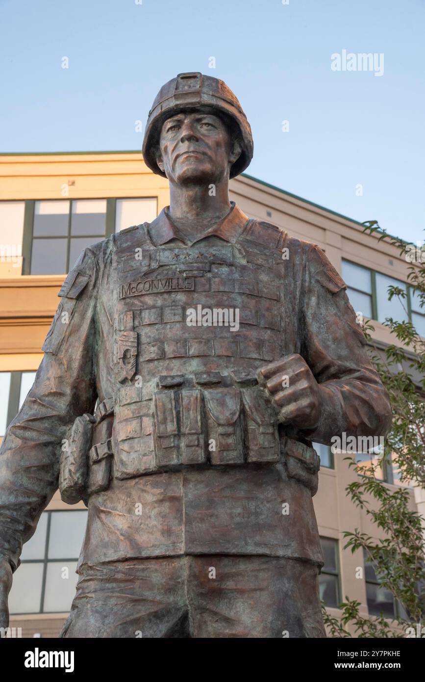 General James C, McConville statue in Generals Park Quincy ...