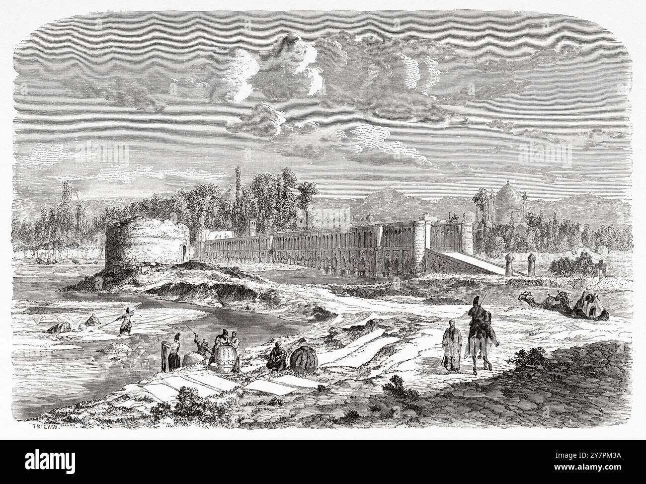 Sio-o-se Pol bridge. The Allahverdi Khan Bridge over the Zayanderud ...