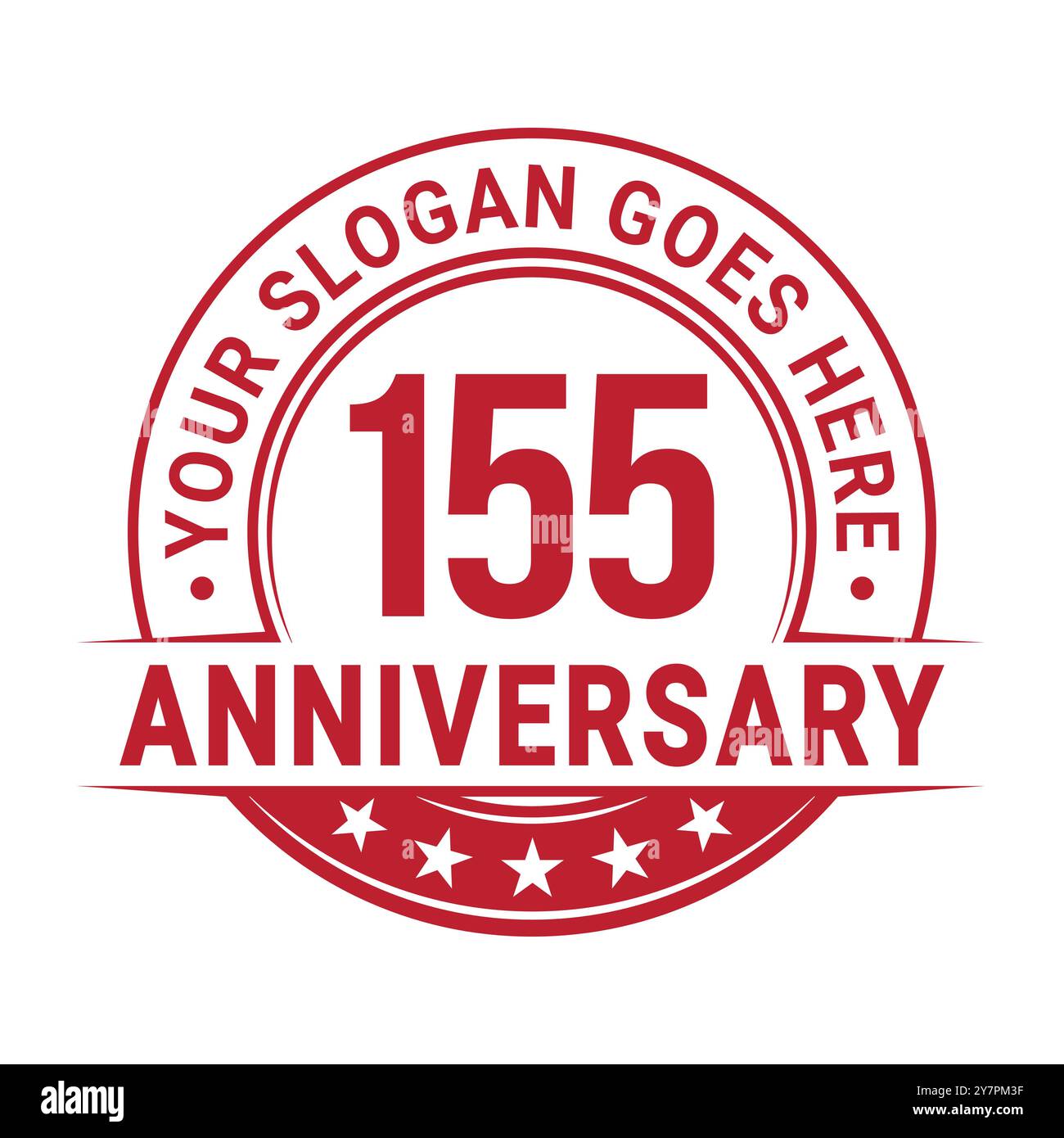 155 years anniversary logo design template. 155th anniversary ...