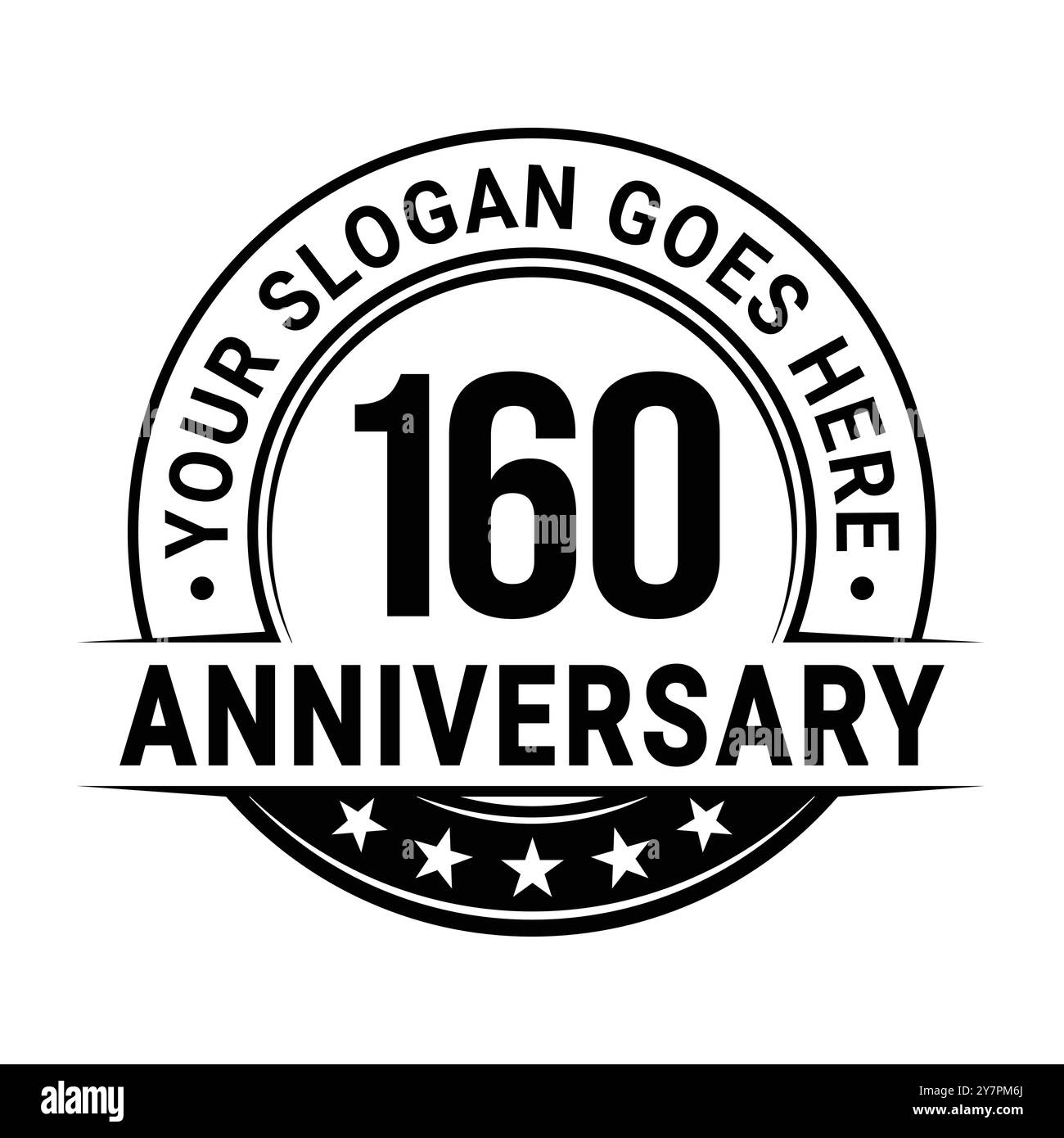 160 years anniversary logo design template. 160th anniversary ...