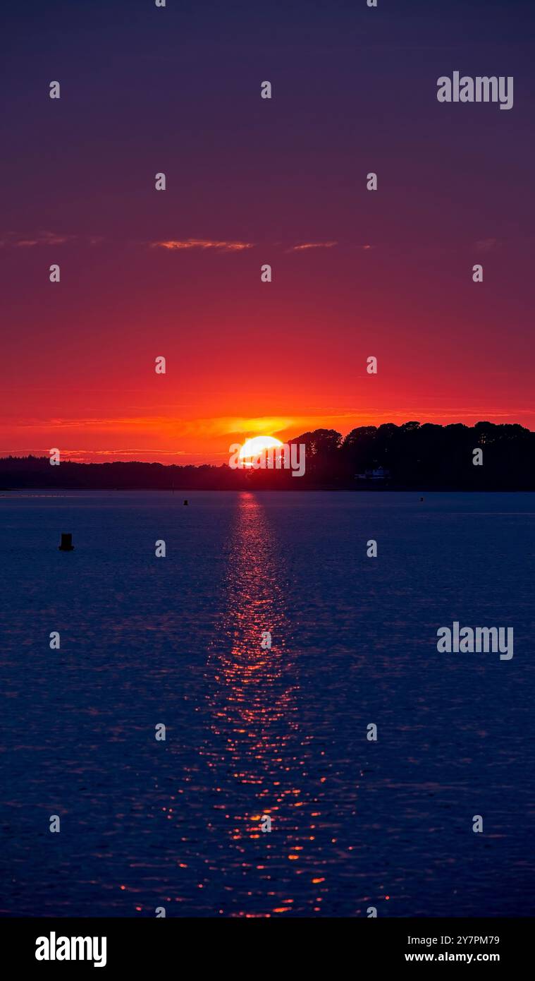 Spectacular sunset in Poole Harbour Stock Photo - Alamy