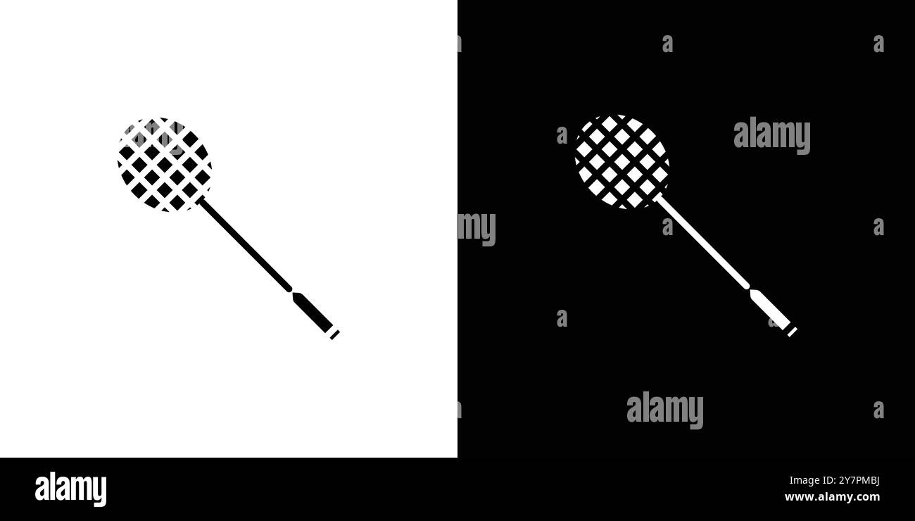 Badminton racquet icon Flat thin line vector illustration art outline ...