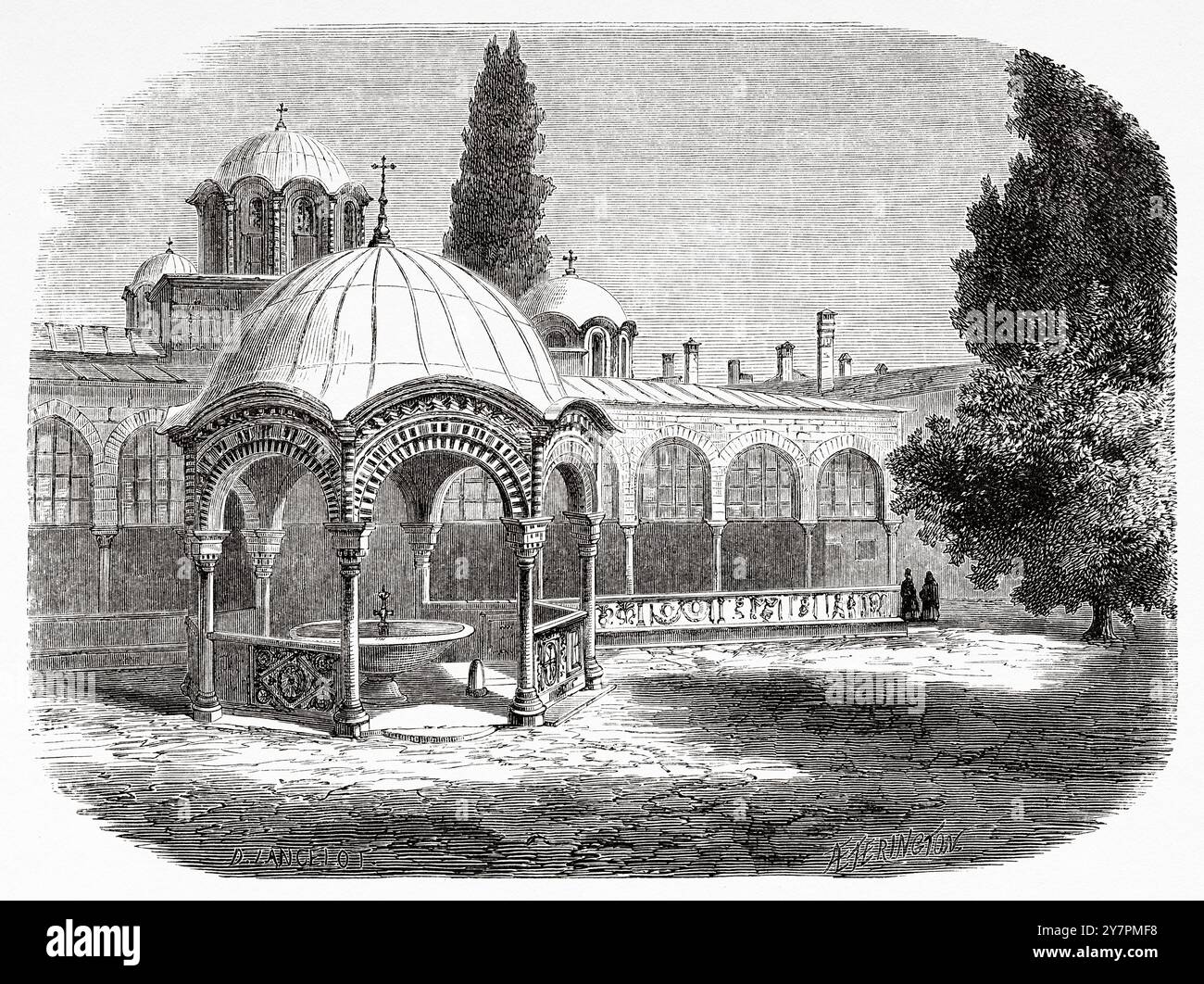 The Phiale of the Great Lavra Monastery, Chalkidiki, Mount Athos ...