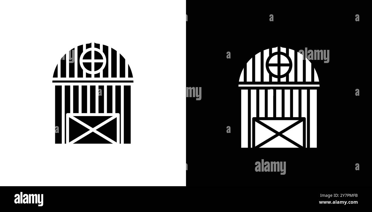 Barn farm icon Flat thin line vector illustration art outline set Stock Vector Image & Art - Alamy