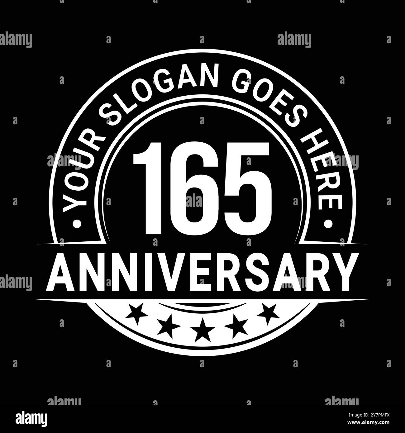 165 years anniversary logo design template. 165th anniversary ...