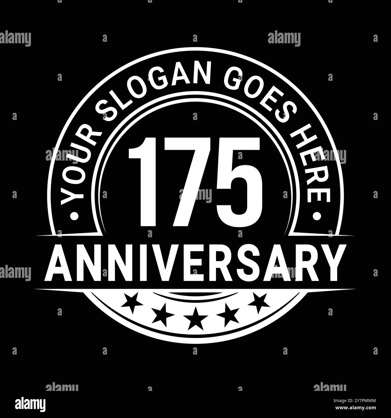 175 years anniversary logo design template. 175th anniversary ...