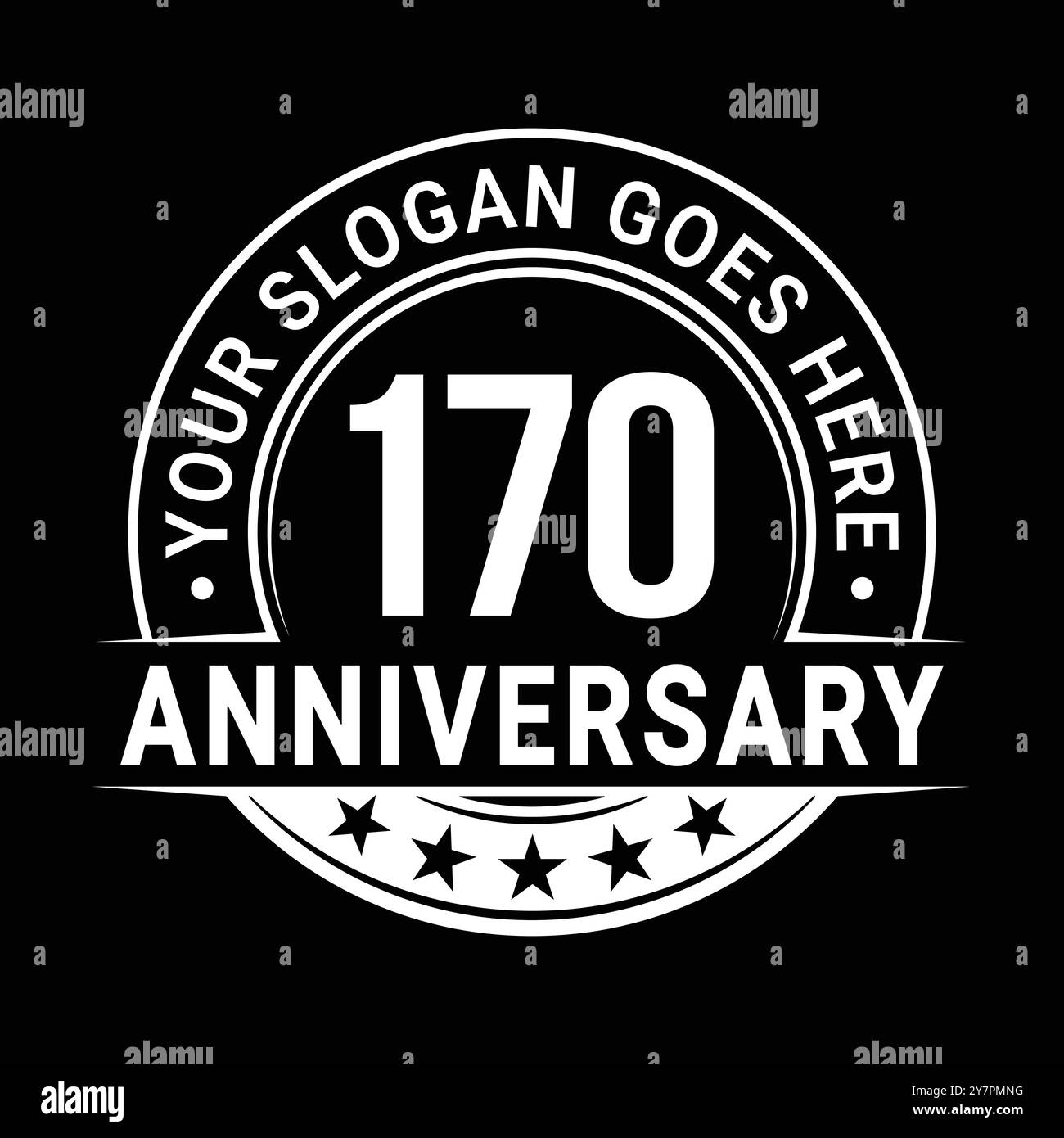 170 years anniversary logo design template. 170th anniversary ...