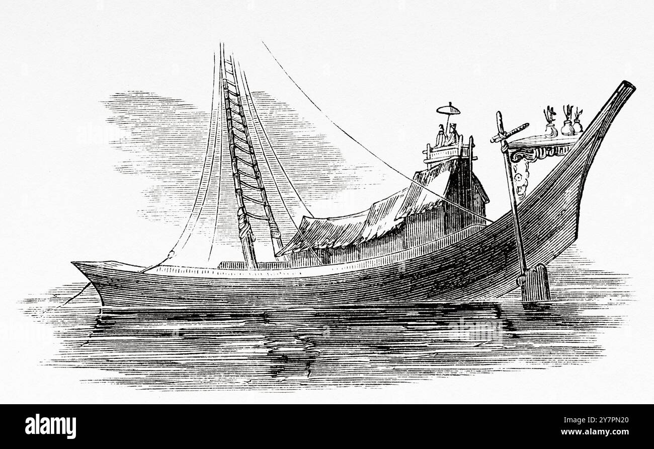 Traditional trading boat, Burma, Myanmar. Southeast Asia. Travel to the ...