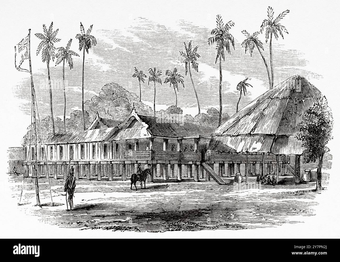 British embassy in Amarapura, Burma, Myanmar. Southeast Asia. Travel to ...