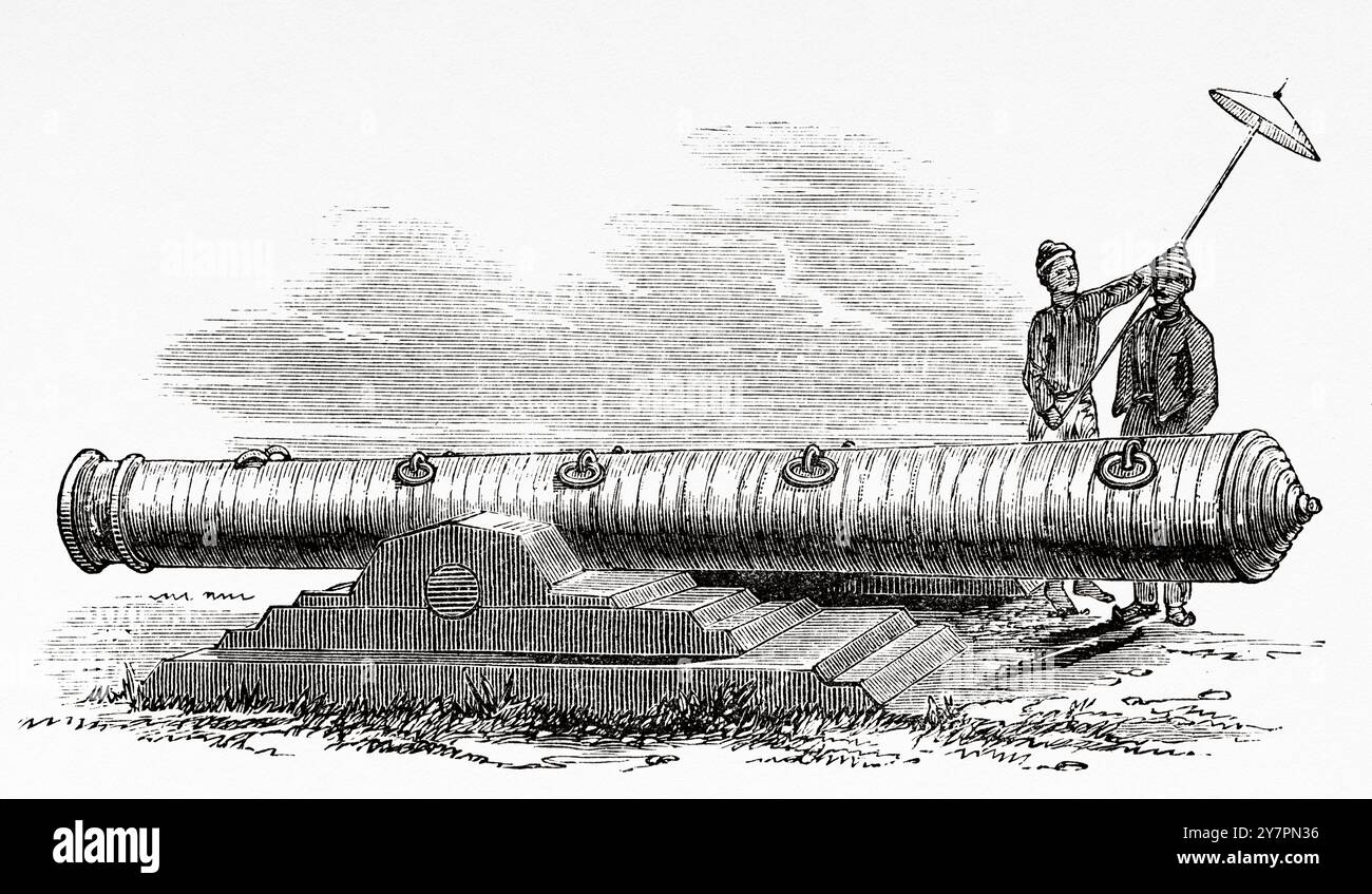 Old Burmese cannon, Burma, Myanmar. Southeast Asia. Travel to the ...