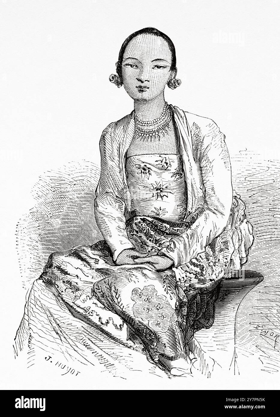 Young Burmese woman dressed in traditional traditional clothing, Burma ...