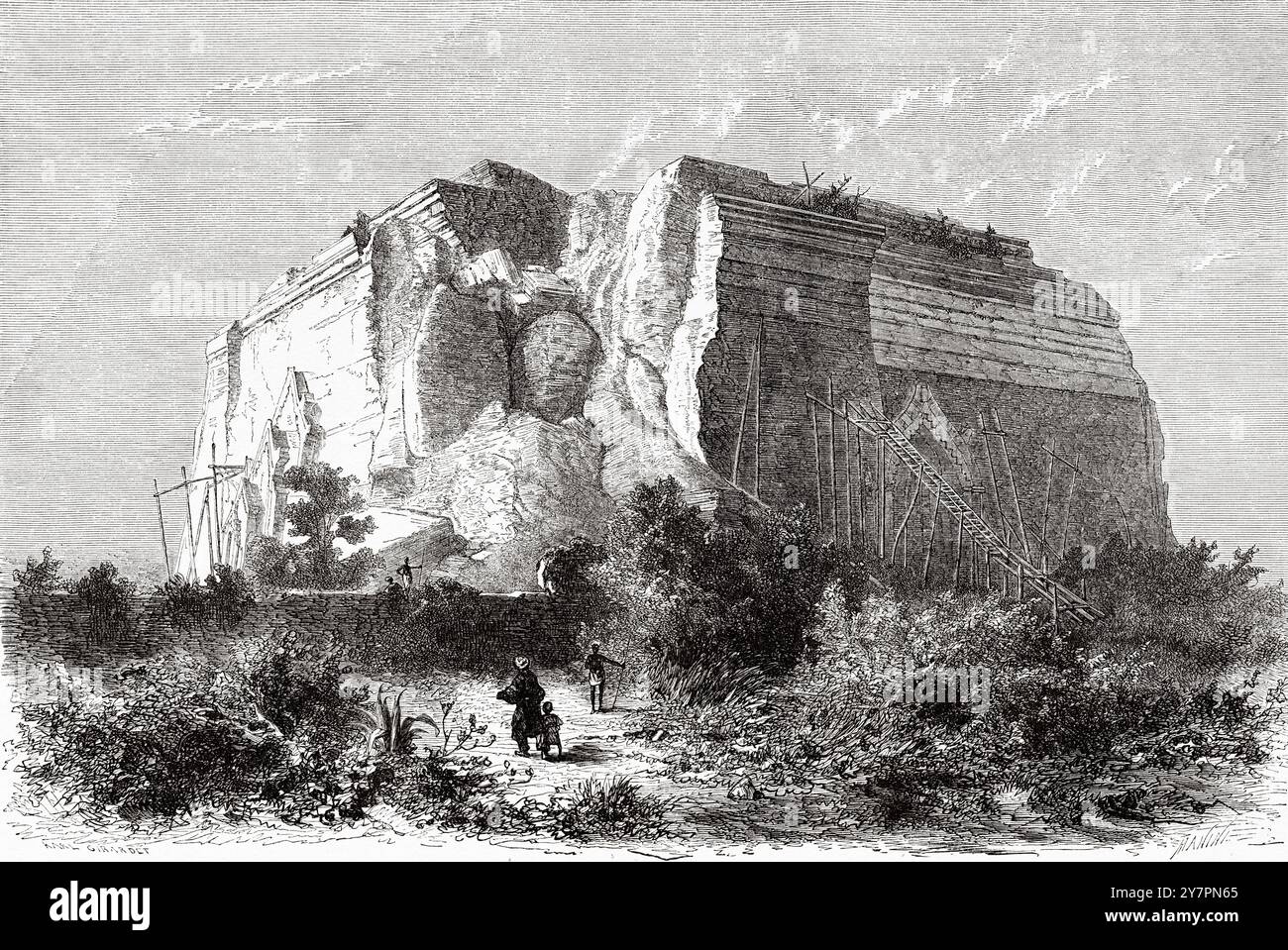 Great Temple of Mingun after the earthquake in 1839, Burma, Myanmar ...