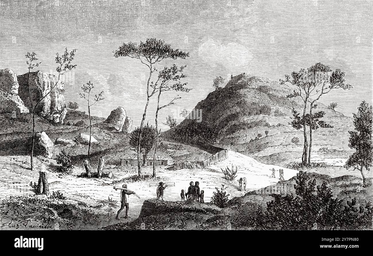 Unyamwezi region, Tanzania. Africa. Drawing by Eugene Lavieille (1820 ...